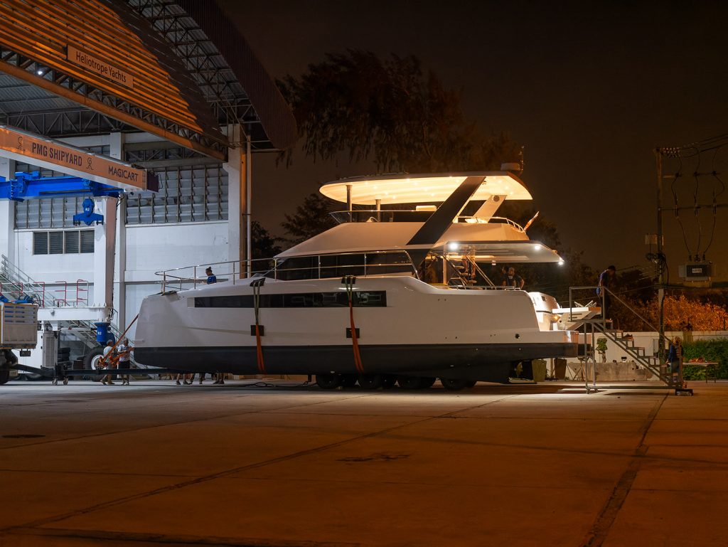 First Cora 48 launched from PMG Shipyard - PMG Ship Yard is in Thailand