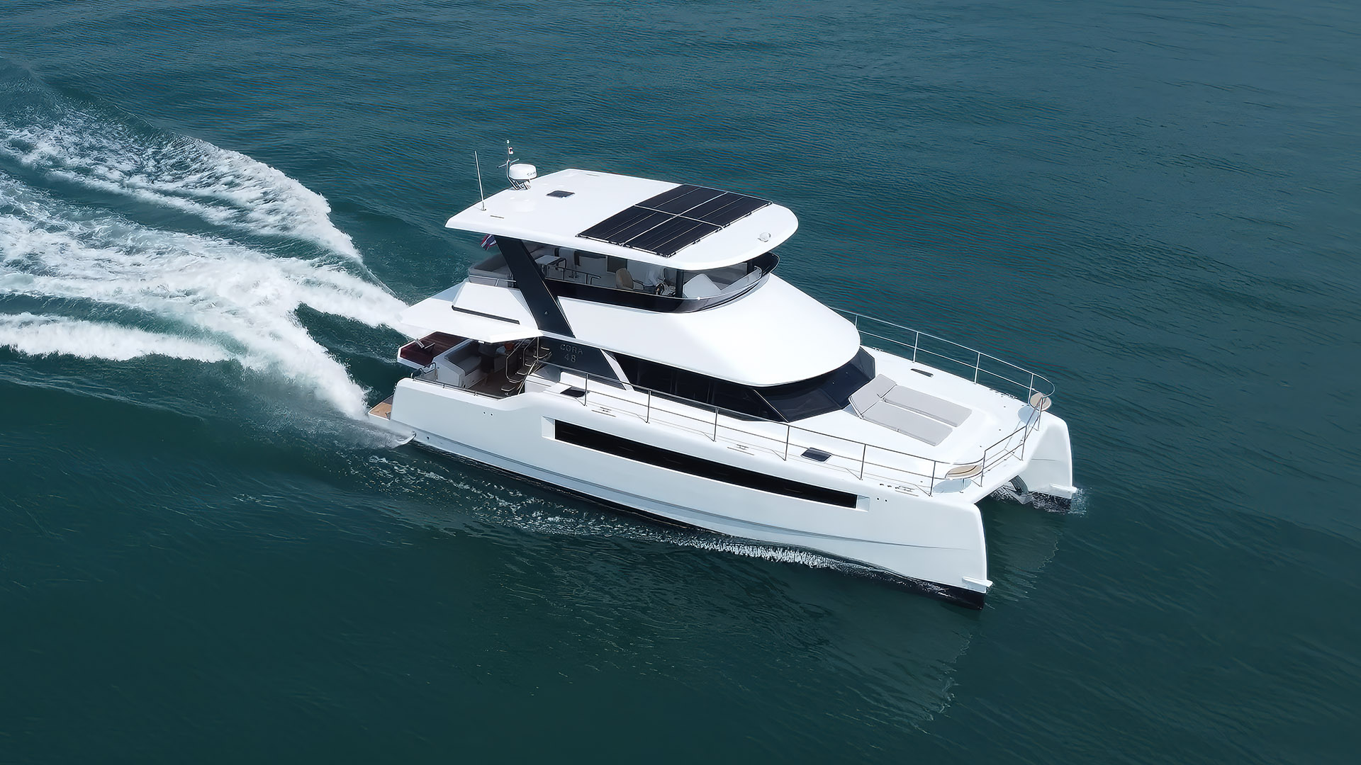 The new Cora 48 Solar Assisted Power Catamaran - PMG Ship Yard is in ...