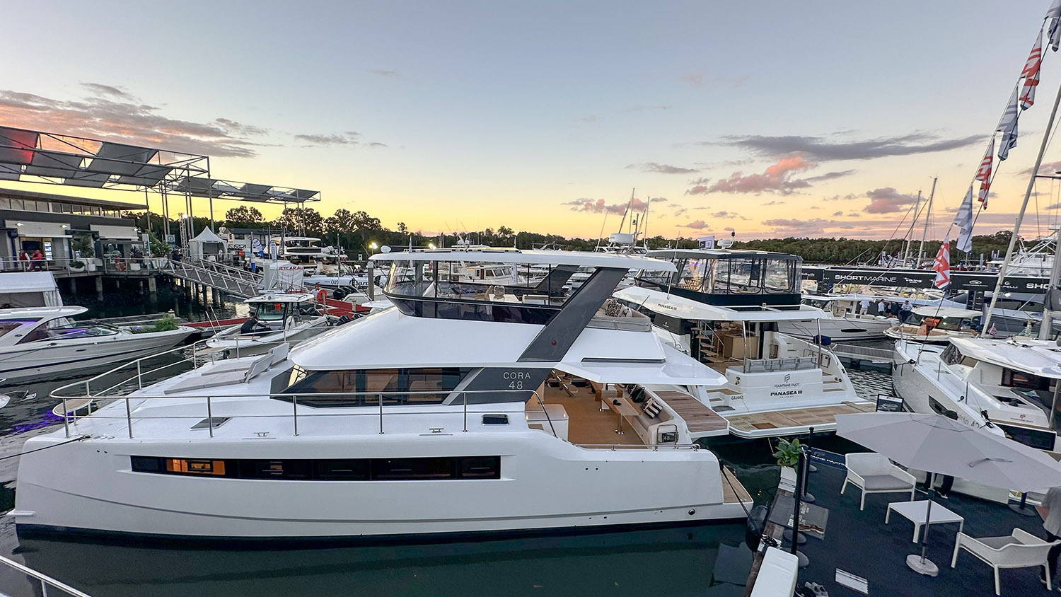 Cora 48 at boat show in Australia - PMG Ship Yard is in Thailand